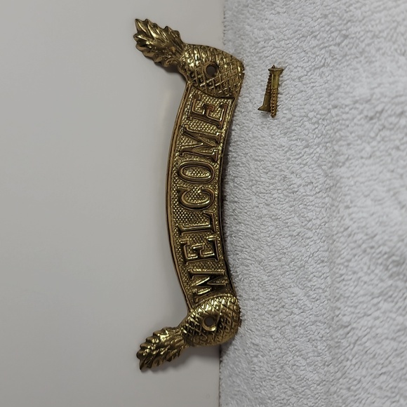 Penco Industries Inc. | Accents | Brass Welcome Front Door Sign With ...